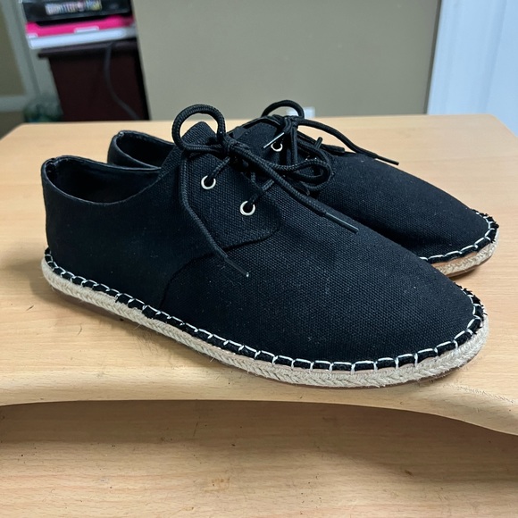 Truffle Man | Shoes | Truffle Man Black Canvas Espadrilles Men Oxford 9 ...